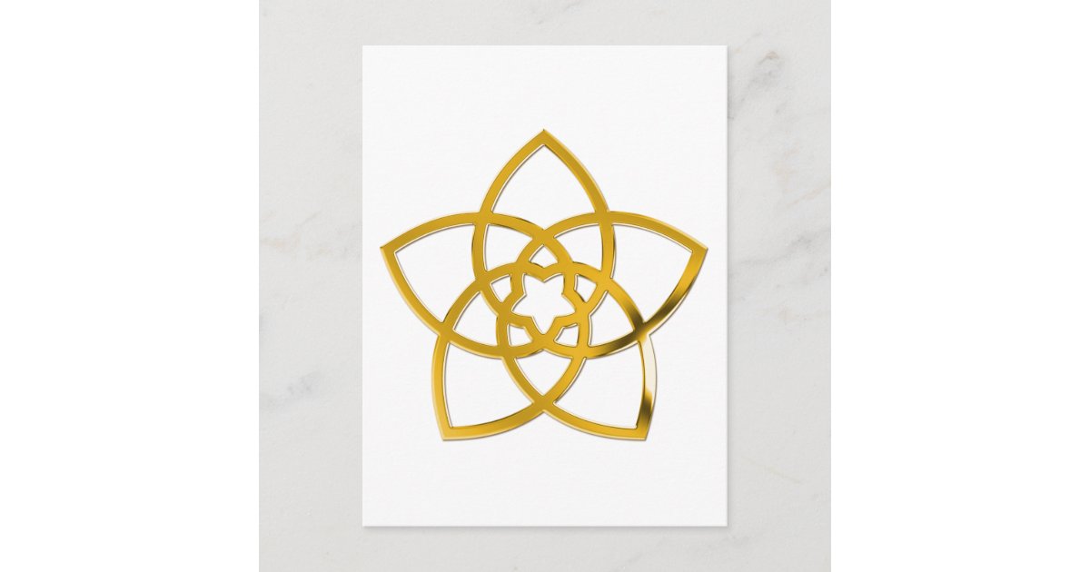 Symbol Venus Flower / GOLD Postcard | Zazzle