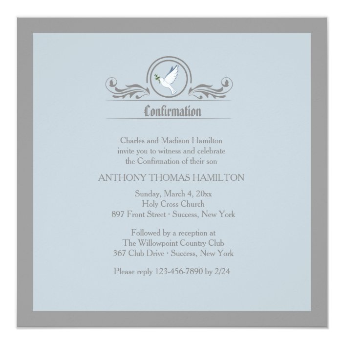 Symbolic Dove Religious Invitation | Zazzle.com