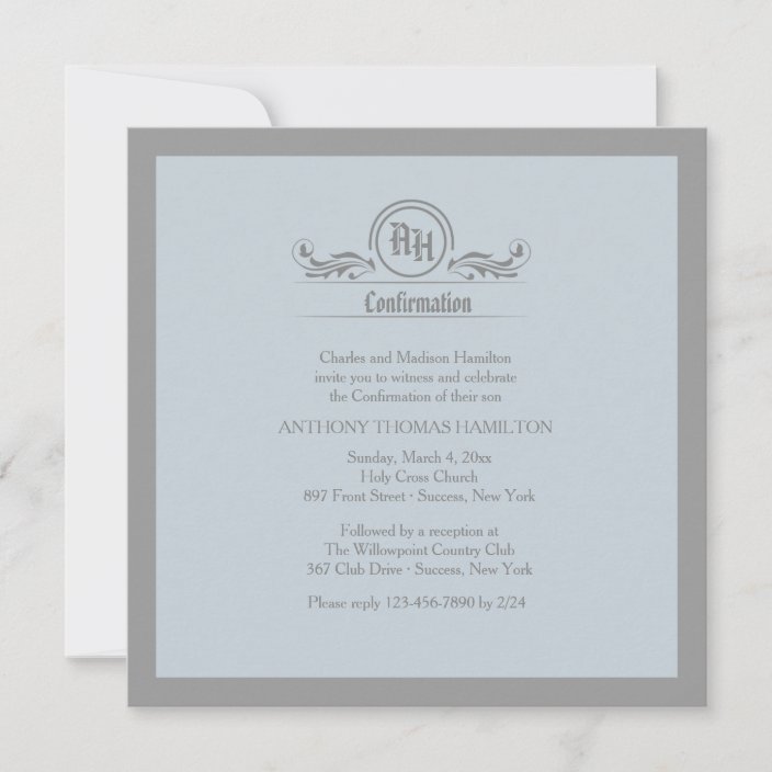 Symbolic Monogram Religious Invitation | Zazzle.com