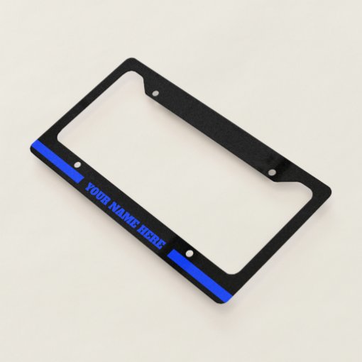 Symbolic Thin Blue Line License Plate Frame | Zazzle
