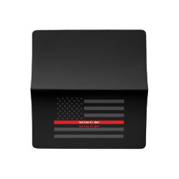 Symbolic Thin Red Line American Flag with text Checkbook Cover | Zazzle