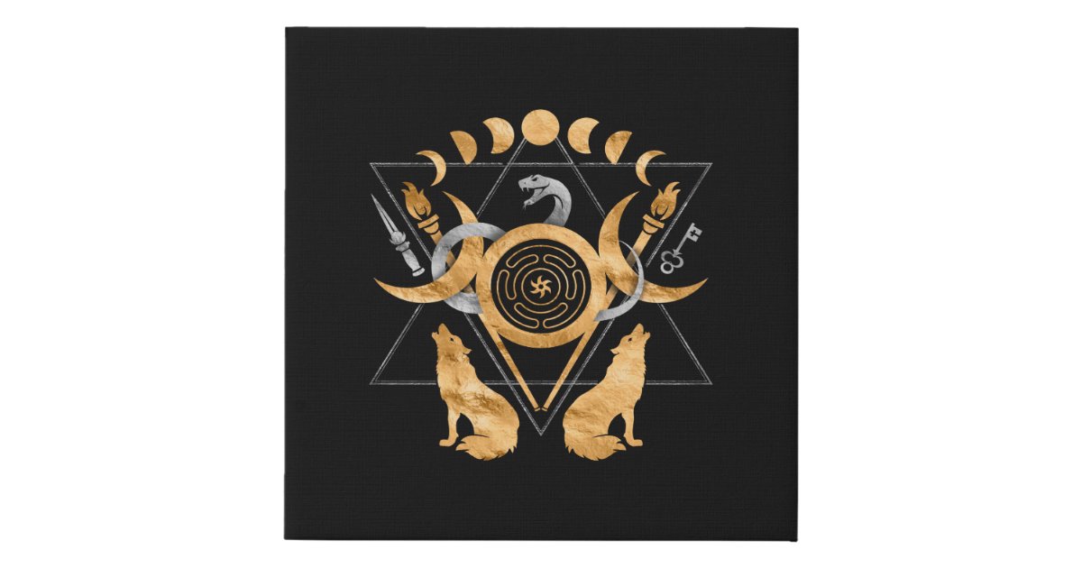 Symbols of Hecate Faux Canvas Print | Zazzle