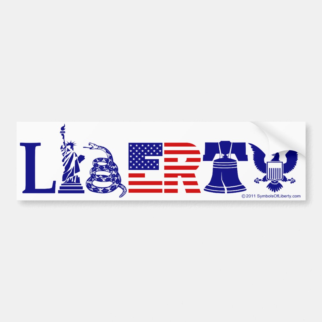 Symbols of Liberty Bumper Sticker | Zazzle