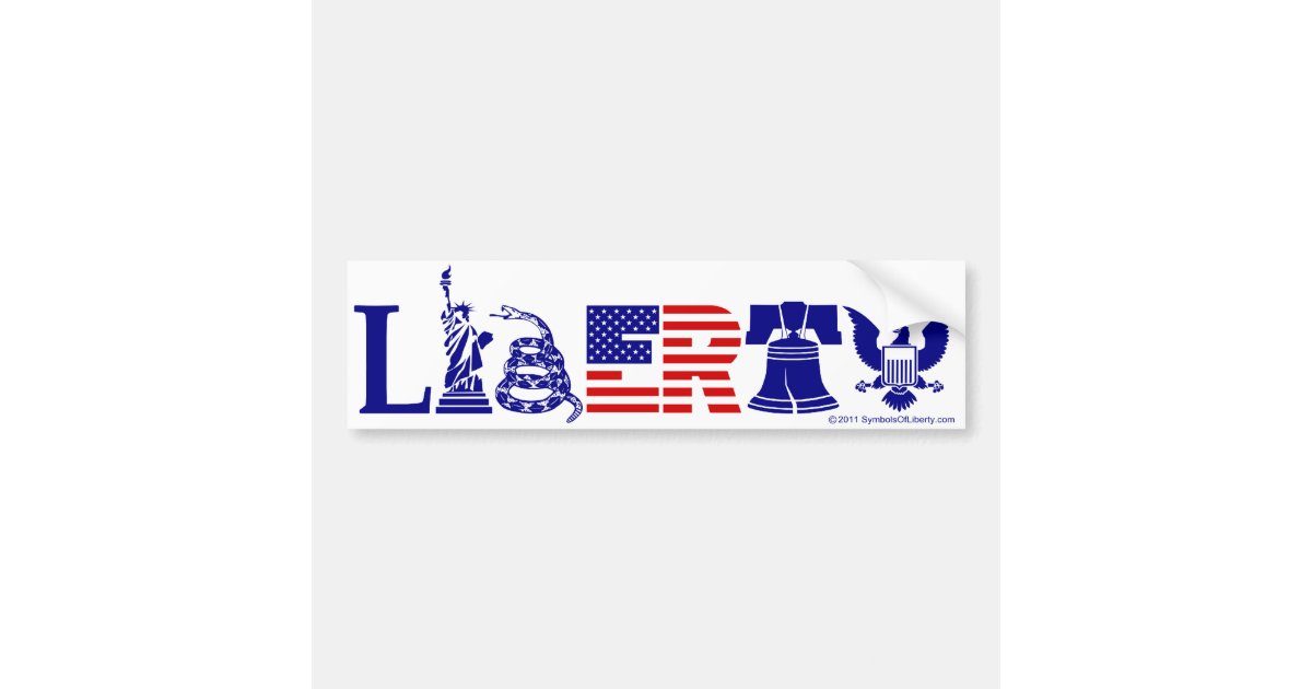 Symbols of Liberty Bumper Sticker | Zazzle