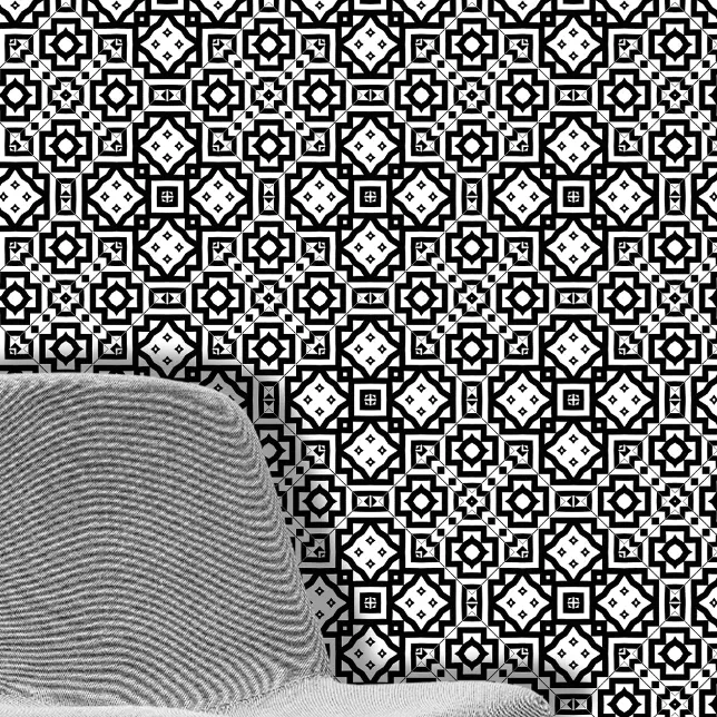 Symmetrical Black and White Geometric Motifs Wallpaper | Zazzle