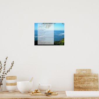 Sympathy and Grief Poem- Hawaii Sea Poster | Zazzle