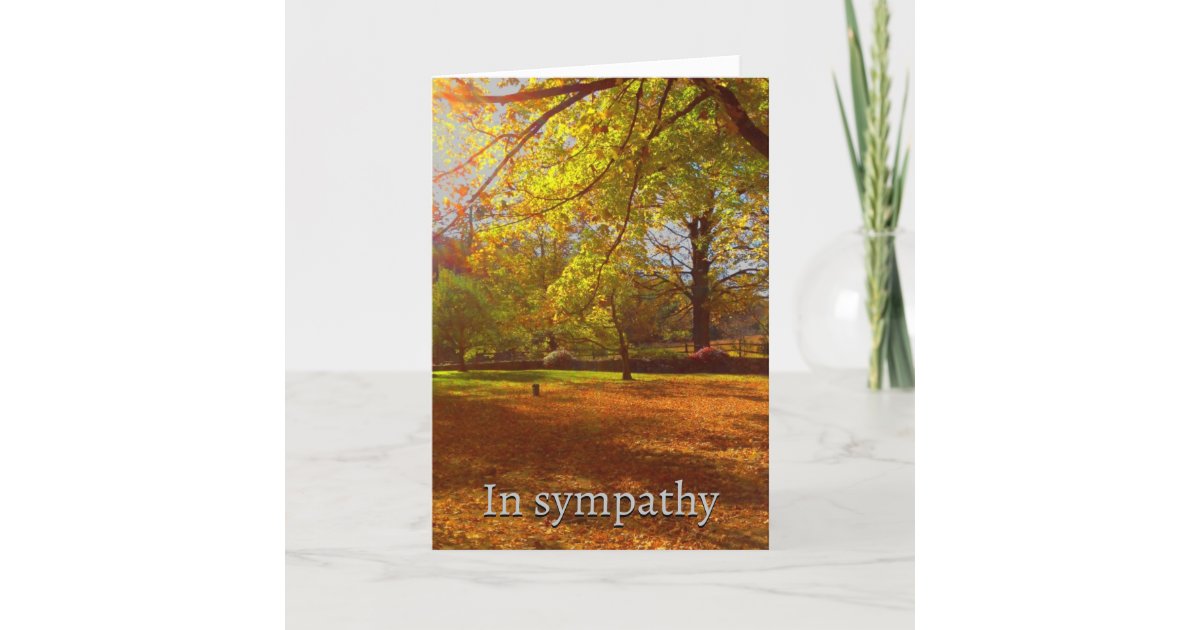 Sympathy Autumn Leaves Card | Zazzle
