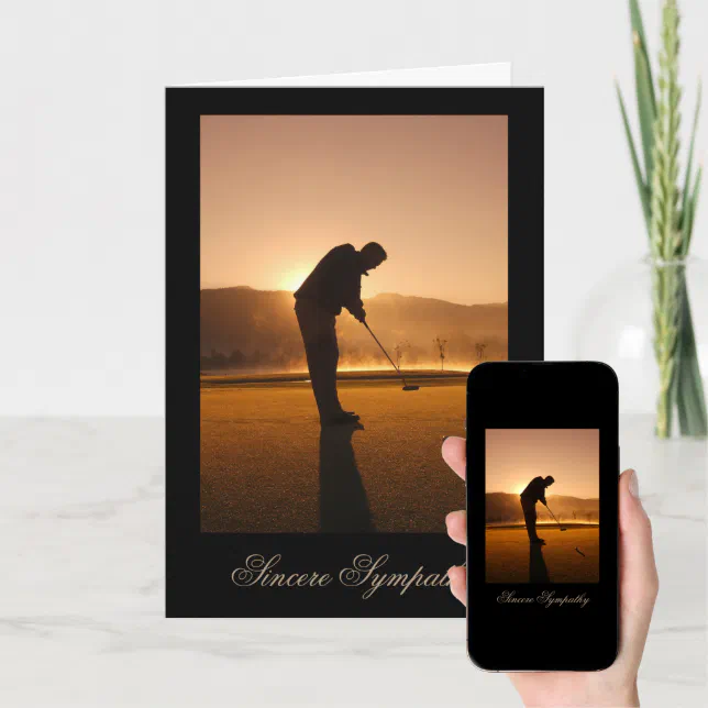 Sympathy Card for a Man who Loved Golf | Zazzle