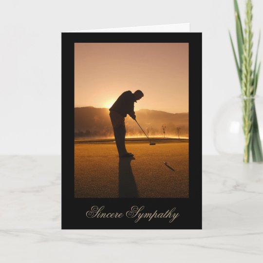 Sympathy Card for a Man who Loved Golf | Zazzle.com