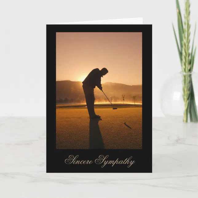 Sympathy Card for a Man who Loved Golf | Zazzle