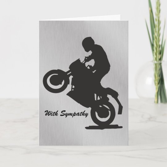Sympathy Card for a Motorcycle Rider | Zazzle.com