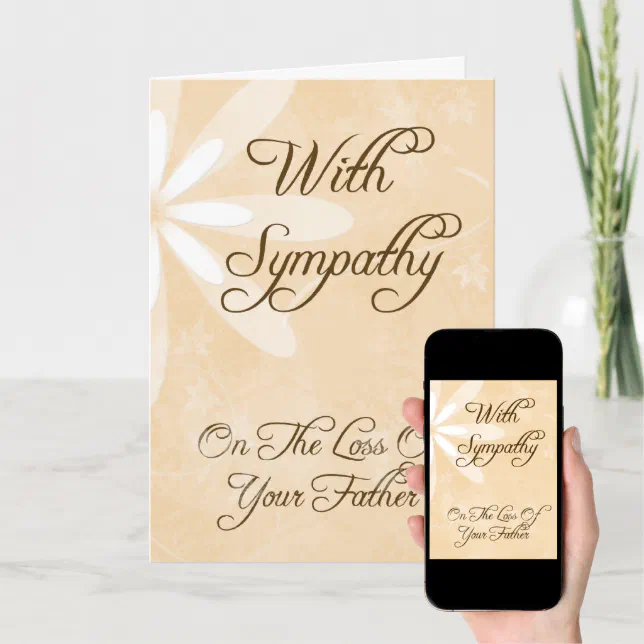 Sympathy Card - Loss of Father | Zazzle
