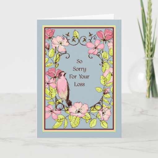 Sympathy Card, Loss of Pet Bird Card | Zazzle