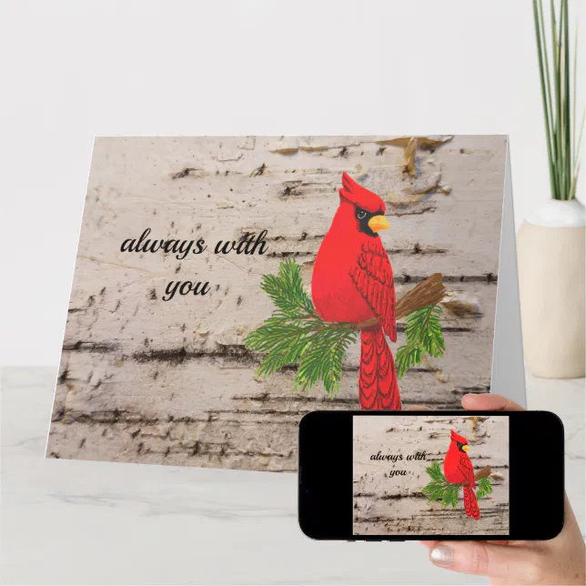 Sympathy card, red cardinal, thoughtful card, card | Zazzle