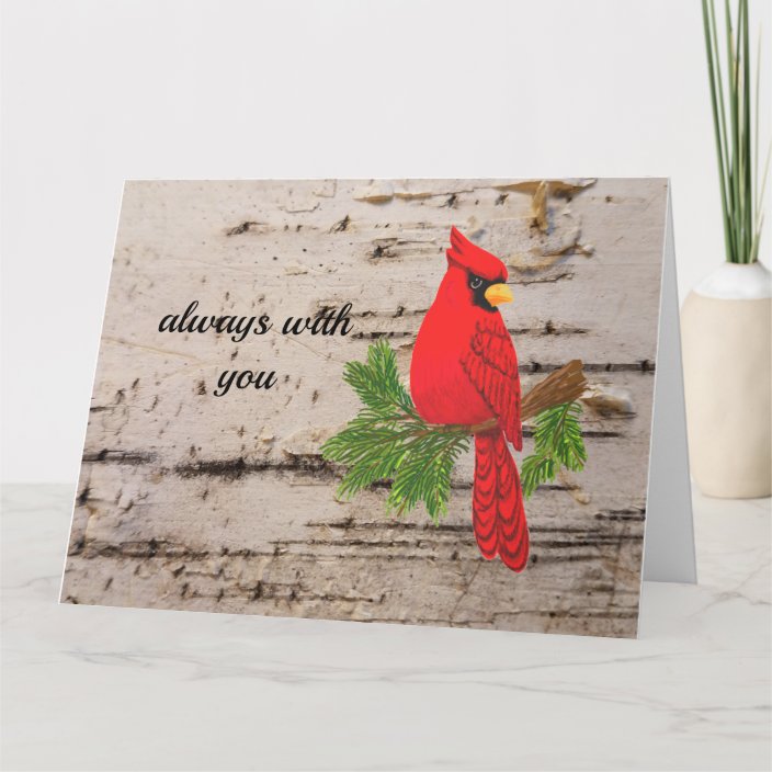 Sympathy card, red cardinal, thoughtful card, card | Zazzle.com