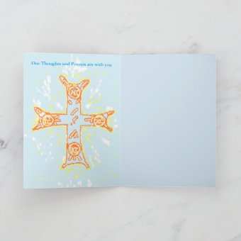 Sympathy Card Thinking of You / Greek Cross | Zazzle