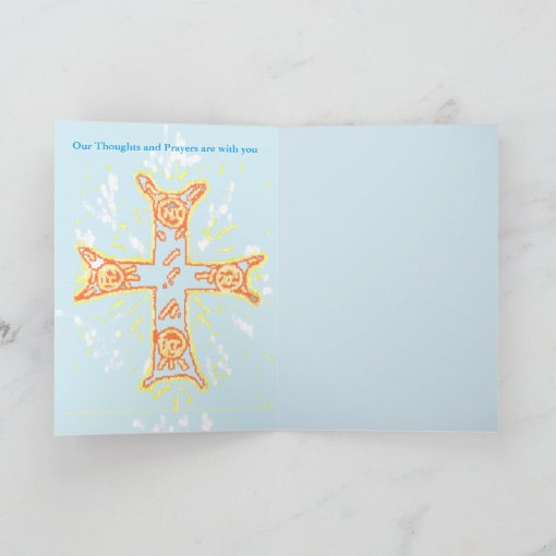 Sympathy Card Thinking of You / Greek Cross | Zazzle