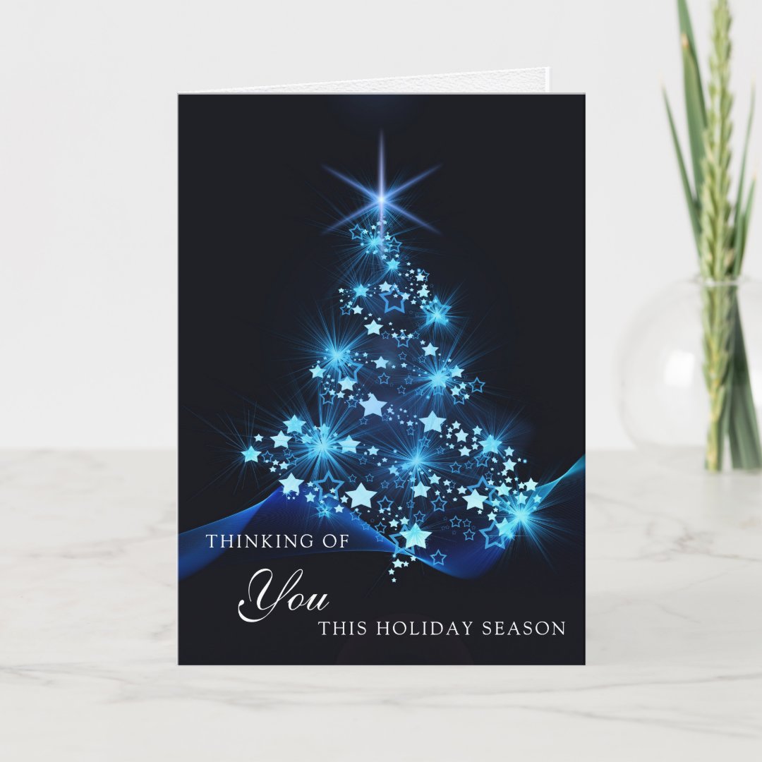Sympathy Cards Christmas | Blue Tree | Zazzle