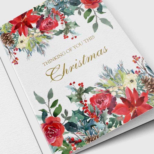 Sympathy Cards Christmas | Christmas Florals | Zazzle