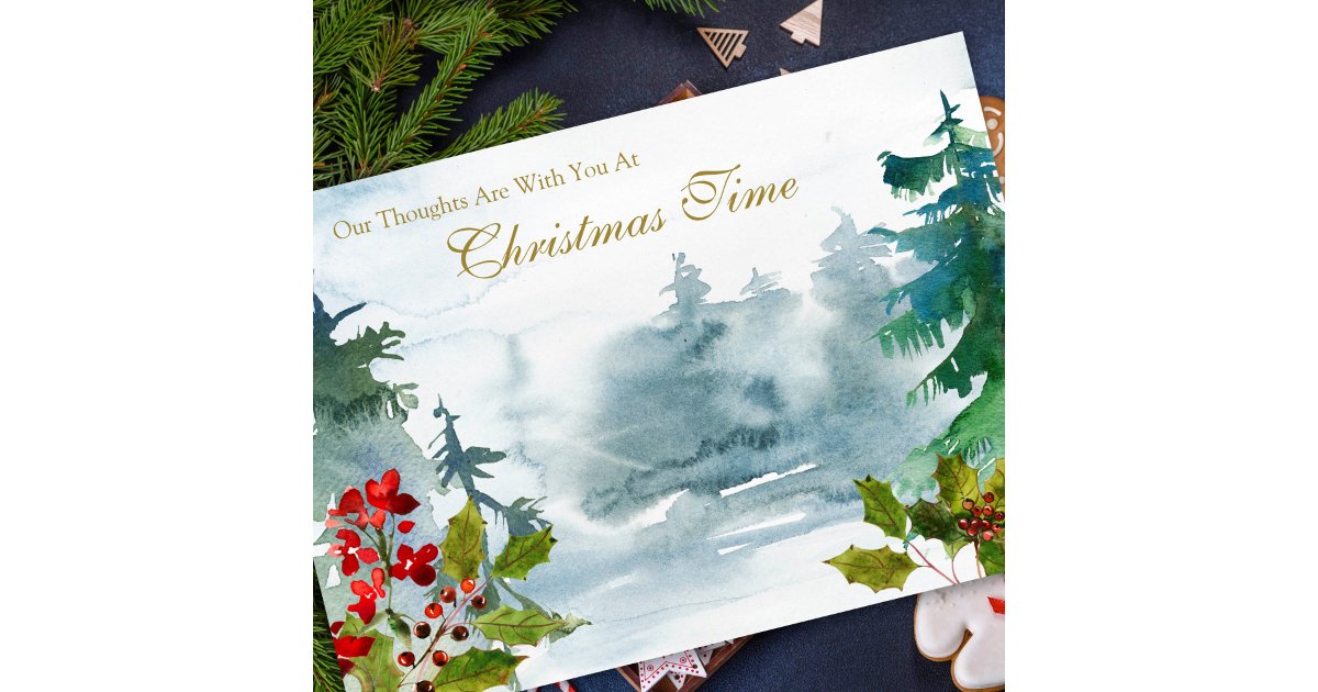Sympathy Cards Christmas | Christmas Woodlands | Zazzle