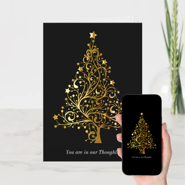 Sympathy Cards Christmas | Gold Tree | Zazzle