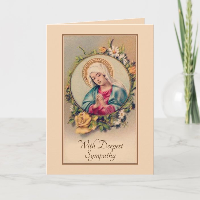 Sympathy Catholic Mass Offering Card | Zazzle.com