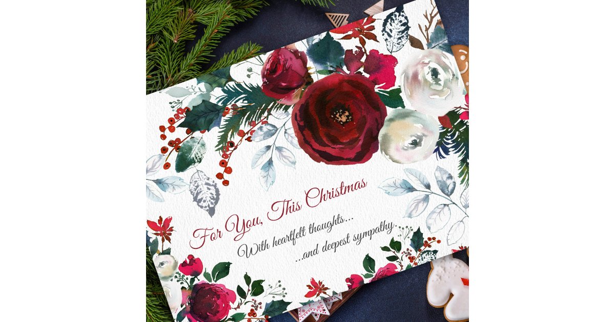 Sympathy Christmas Holiday Cards | For You | Zazzle