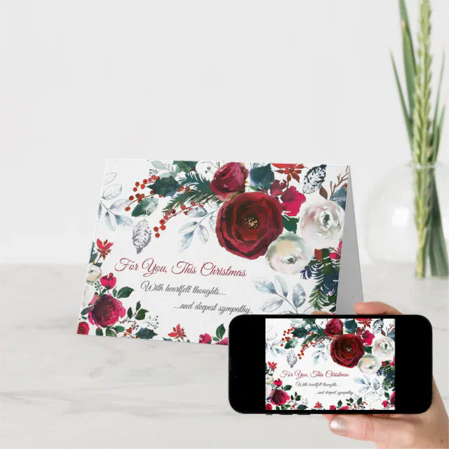 Sympathy Christmas Holiday Cards | For You | Zazzle