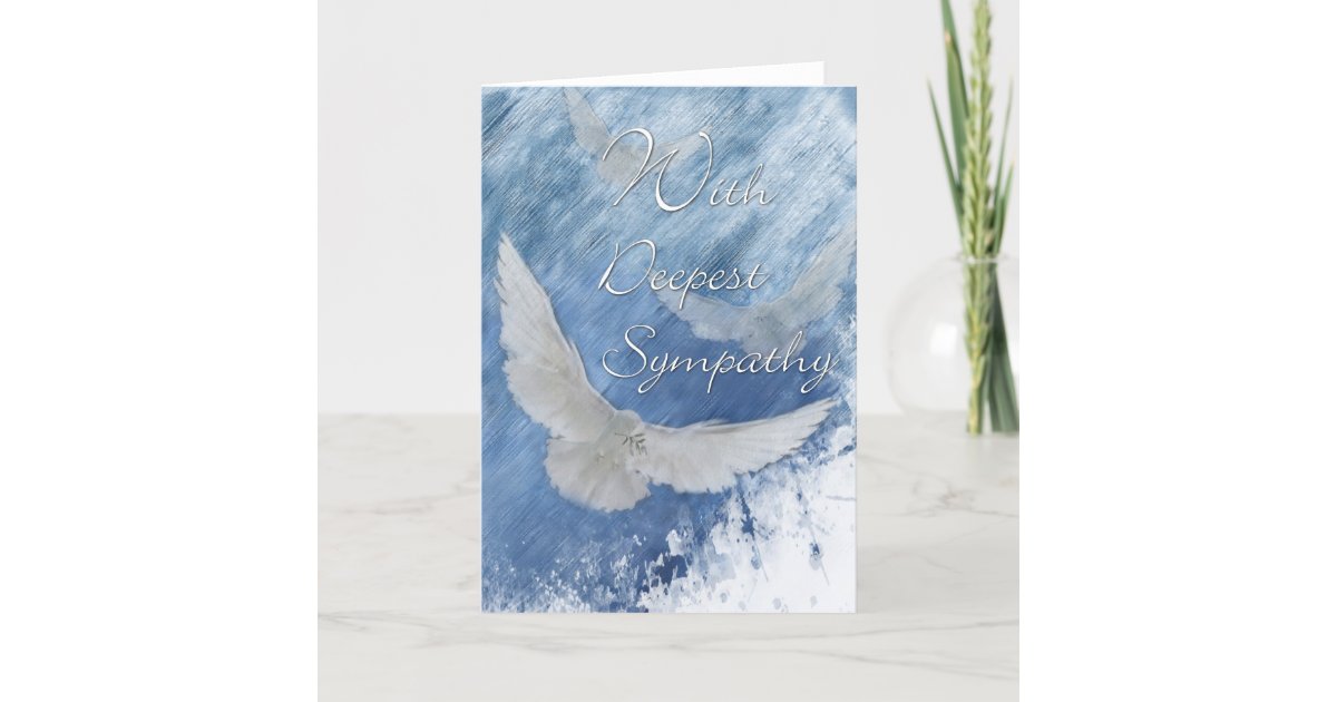 Sympathy Doves-With Deepest Sympathy Card | Zazzle.com