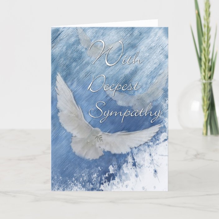 Sympathy Doves-With Deepest Sympathy Card | Zazzle.com