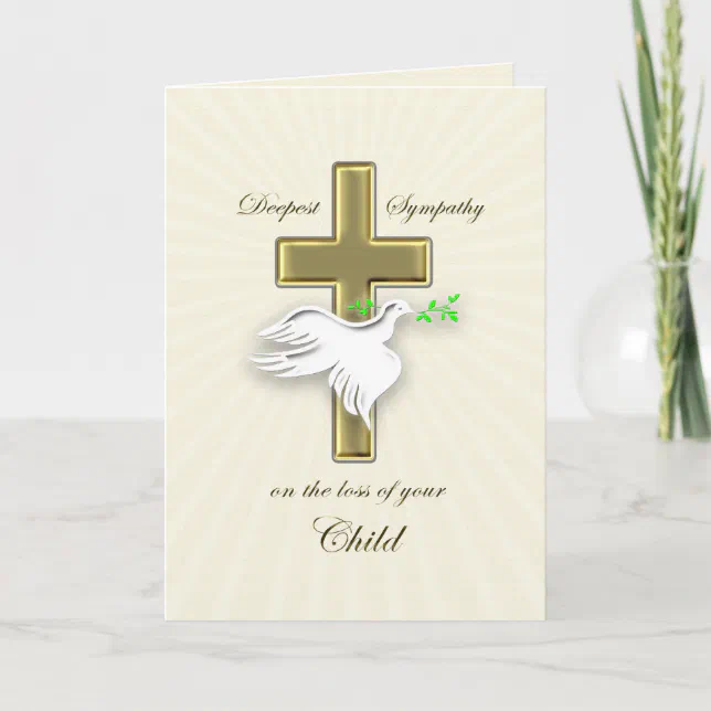 Sympathy for loss of child card | Zazzle