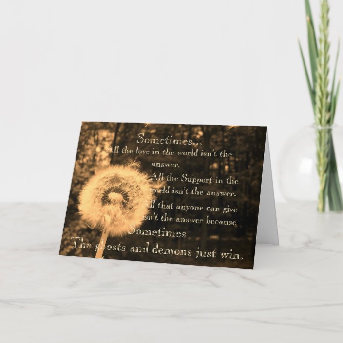 Sympathy for suicide loss card | Zazzle.com