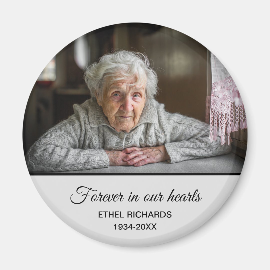 Sympathy Memorial In Loving Memory | Photo Magnet | Zazzle