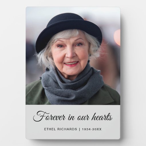Sympathy Memorial In Loving Memory | Photo Plaque | Zazzle