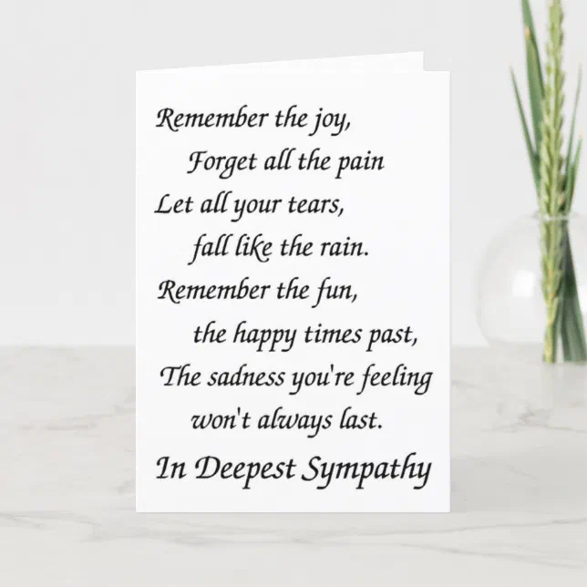SYMPATHY MESSAGE TO FAMILY OR FRIEND HOLIDAY CARD | Zazzle