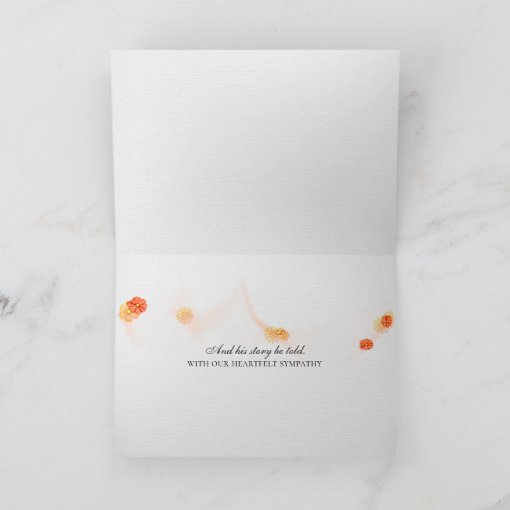 sympathy music with floral bouquet card | Zazzle