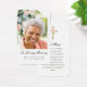 Sympathy Pink Blue Rose Floral Photo Prayer Card | Zazzle