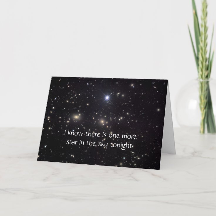 Sympathy Star In The Sky Card | Zazzle