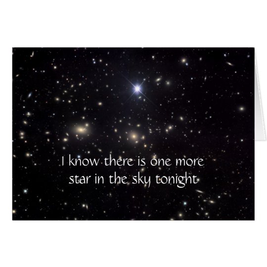 Sympathy Star In The Sky Card | Zazzle.com