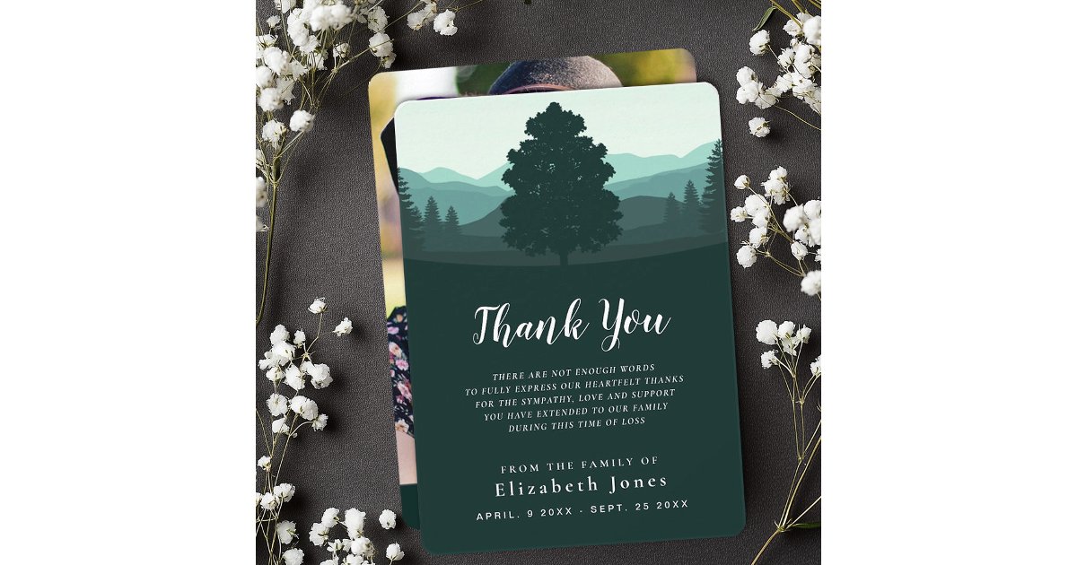 Sympathy Tree of Life Thank You Card | Zazzle