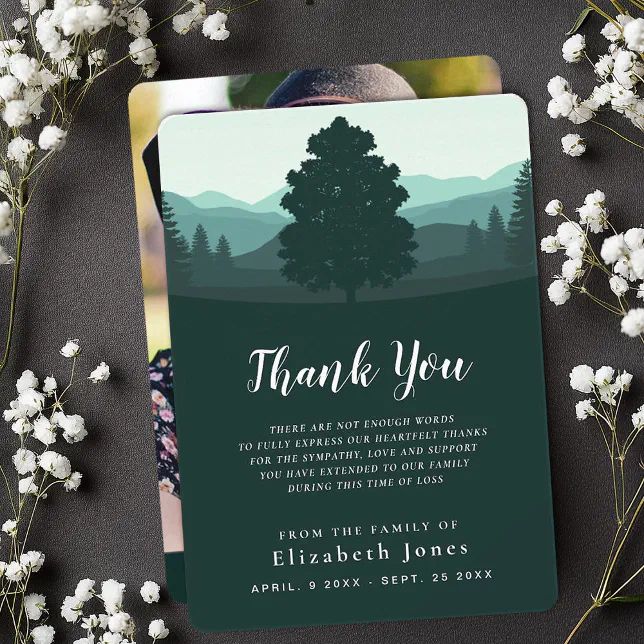 Sympathy Tree of Life Thank You Card | Zazzle