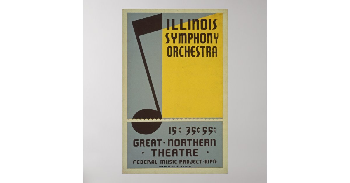 Symphony Orchestra Vintage Poster | Zazzle