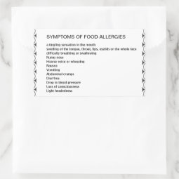 Symptoms of Food Allergies Rectangular Sticker | Zazzle