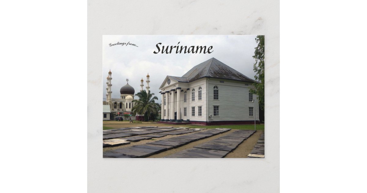Synagogue and Mosque Paramaribo Suriname Postcard | Zazzle