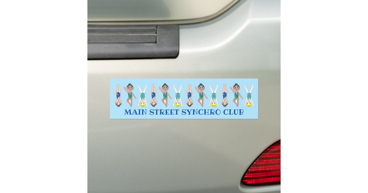 Synchronized Swimmer Girls Synchro Swimming Sports Bumper Sticker | Zazzle