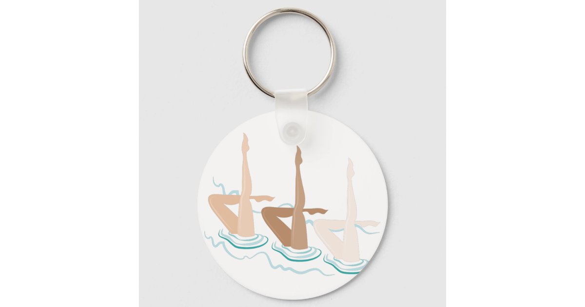Synchronized Swimming Keychain | Zazzle