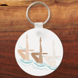 Synchronized Swimming Keychain | Zazzle