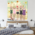 Synchronized Swimming Retro Collage Canvas Print | Zazzle