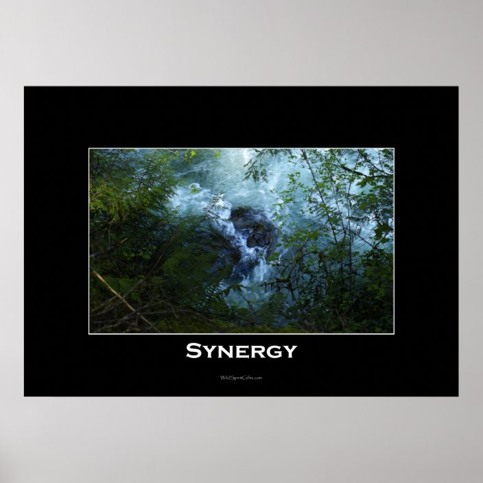 SYNERGY Nature River Inspirational Poster | Zazzle.com