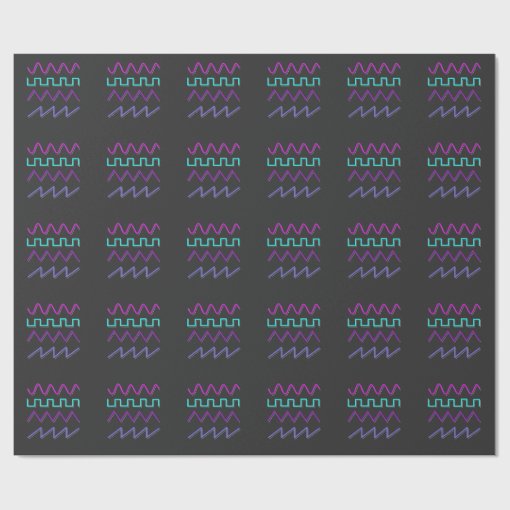 Synthesizer Waveform Synth Rave Analog Music Wrapping Paper | Zazzle